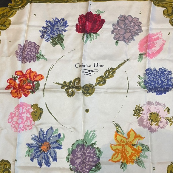 Dior | Accessories | Authentic Christian Dior Silk Scarf | Poshmark